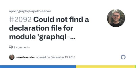 Could Not Find A Declaration File For Module Graphql Upload · Issue