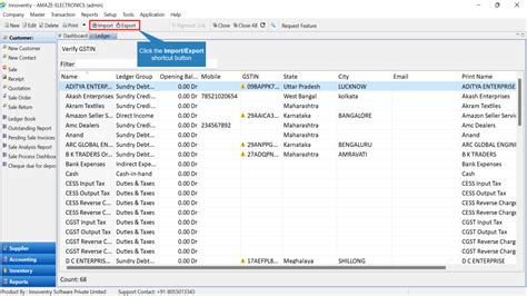 How To Export Import Ledgers To Excel File Innoventry Software