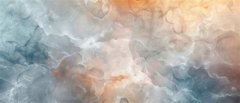 Abstract Beige And Blue Wavy Pattern With Soft Smoky Effect Earth Tones Gradient Stock