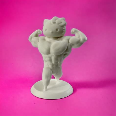 👋 Hello Kitty Swole Body・ Stl File For 3d Printing・cults