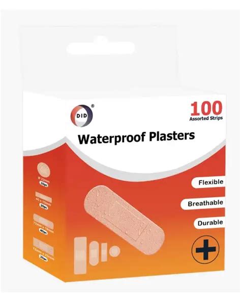 100pc Assorted Waterproof Plasters Bargain Wholesalers