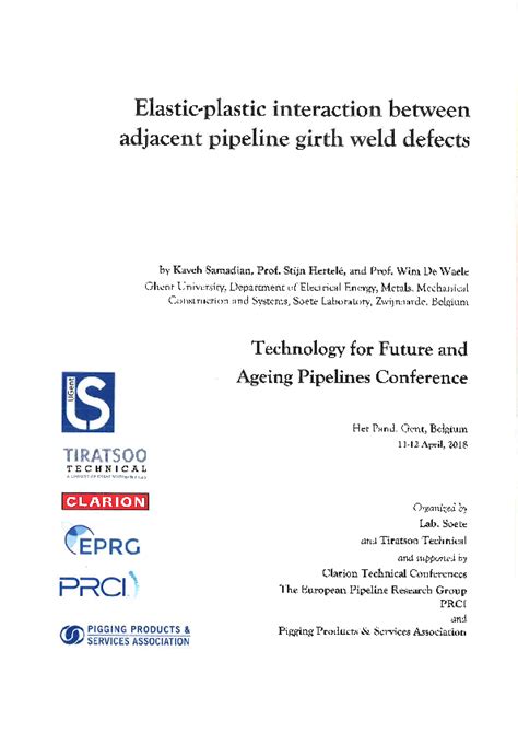 Elastic Plastic Interaction Between Adjacent Pipeline Girth Weld Defects