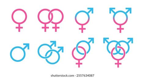 Gender Icons Gender Symbols Male Female Stock Vector Royalty Free
