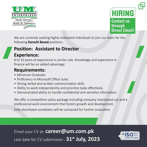 Nowhiring Assistanttodirector Adminjobs Joinourteam