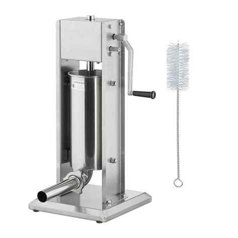 Пълначка за колбаси Relaxdays вертикална неръждаема стомана 5 различни размера фунии с четка