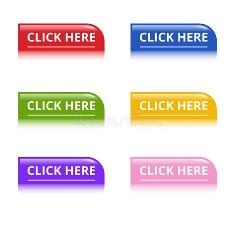 Click Here Web Button Template Illustration Design Stock Illustration Illustration Of Link