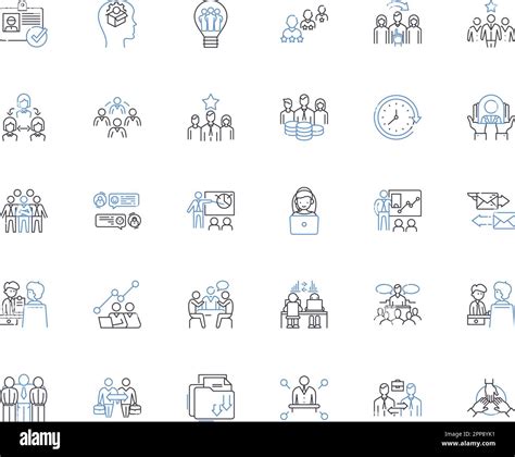 Business Strategy Line Icons Collection Innovation Planning Execution Adaptation Efficiency