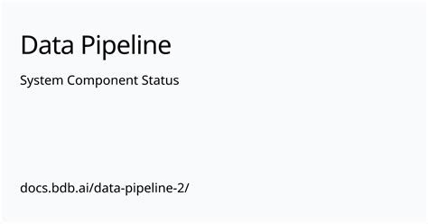 System Component Status Data Pipeline