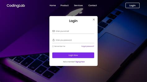 Create Website With Login And Registration Form In Html Css And Javascript