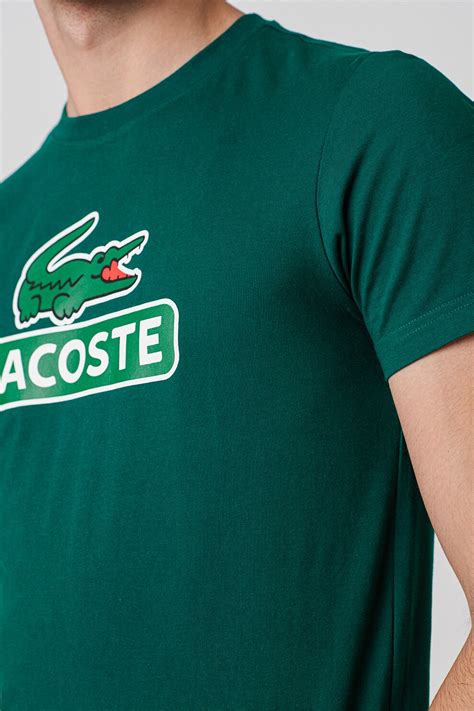 Lacoste Тениска с лого Зелен 4 Emagbg
