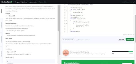 Pushpendra Soni On Linkedin Cplusplus Hackerrank Codingjourney Problemsolving Migratorybirds