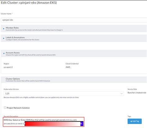 Eks Invalid Information To Select Kms Key · Issue 9638 · Rancher