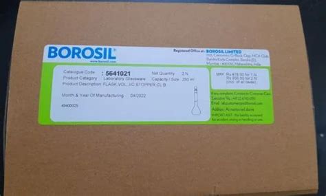 Volumetric Flask 250ml Borosil At ₹ 405piece Laboratory Flask In