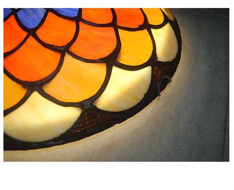 Fumat Stained Glass Drum Shape Ceiling Light Size 30cm Type B