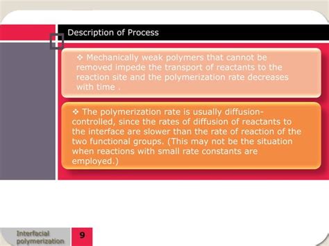 Interfacial Polymerization Pptx Chemistry Science