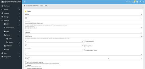 how to schedule rsync tasks in open media vault 6 to make copies of