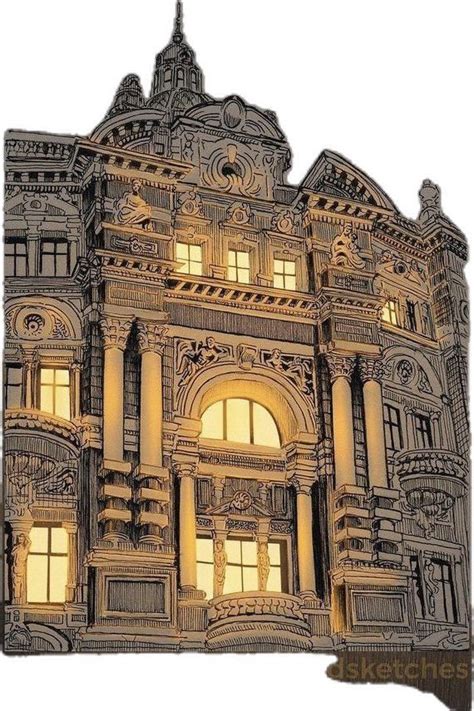 Glowing Architectural Drawings By Ukrainian Artist Nikita Busyak City