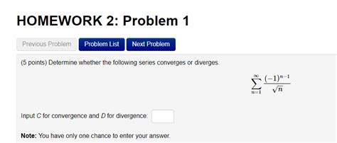 Solved Homework 2 Problem 1 Previous Problem Problem List