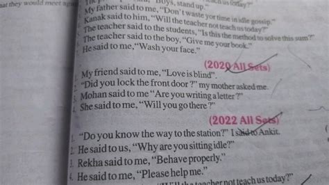 The Image Contains Sentences In Direct Speech These Sentences Need To Be