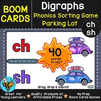 Digraphs CH SH Sorting Boom Cards Game By Busy Bee Studio TPT
