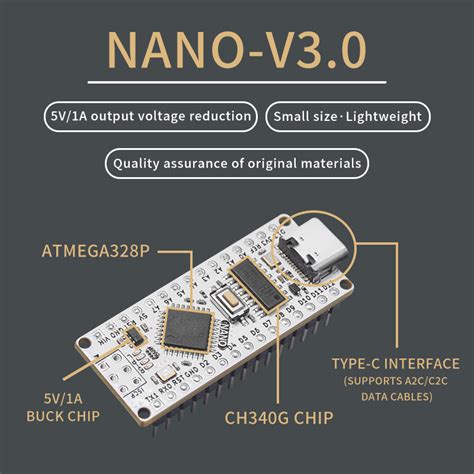Compatible With Arduino Nano V30 Ch340g Improved Atmega328p