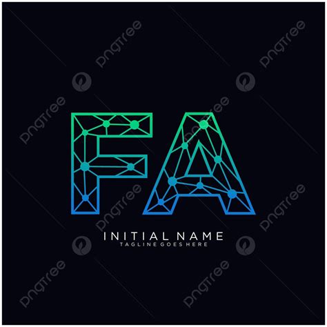 Fa Letter Logo Icon Design Template Elements Shape Illustration Character Vector Shape