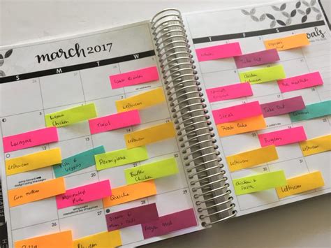 How To Do Color Coded Weekly Meal Planning In Less Than Minutes Using Sticky Notes Artofit
