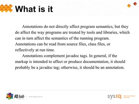 Understanding Annotations In Java PPT