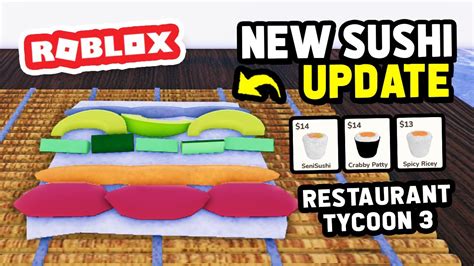 Sushi Update In Restaurant Tycoon 3 Youtube