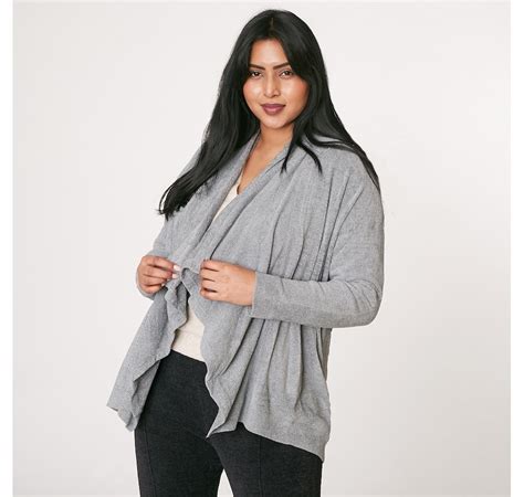 Barefoot Dreams Cozy Chic Ultra Lite Shawl Pointelle Cardigan Tsc Ca