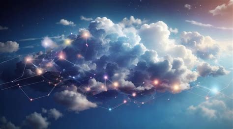 Premium AI Image Abstract Cloud Computing Concept Cloud Connection