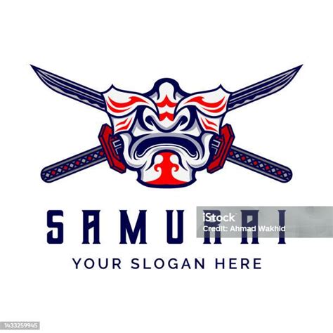 사무라이 전사 로고 헬멧의 마스크 빈티지 스타일 벡터 일러스트 레이 션 사무라이에 대한 스톡 벡터 아트 및 기타 이미지 사무라이 머리 닌자 Istock