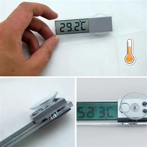 1PC Digital LED Screen Display Portable Sucker Kitchen Electronic Thermometer Indoor Outdoor