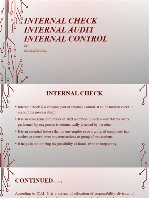 Internal Check Pdf Internal Control Cheque