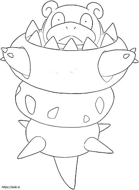 Slowbro Mega Pokémon Coloring Page