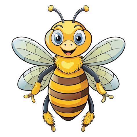 A Bee With A Big Smile On Its Face Premium Ai Generated Vector