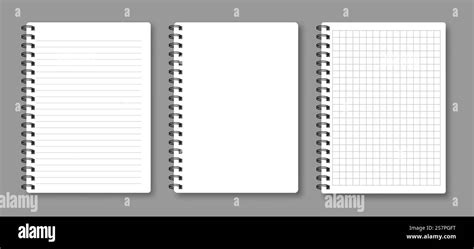 Set Of Realistic Vector Illustration Notebook Memo Notepad Templates Stock Vector Image And Art