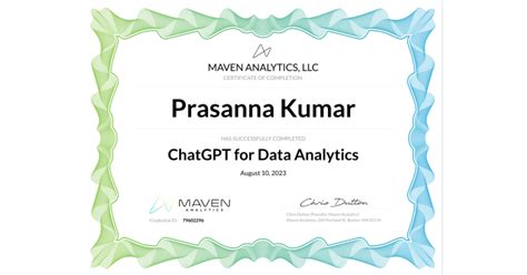 Prasanna Kumar On Linkedin Chatgpt For Data Analytics • Prasanna Kumar • Maven Analytics