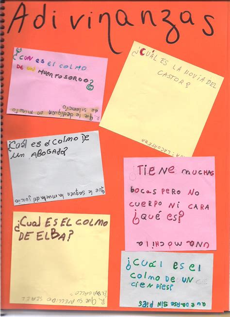 Escuela N°13 De N°15 5°a Colmos Y Adivinanzas