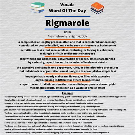 Rigmarole R Vocabwordoftheday