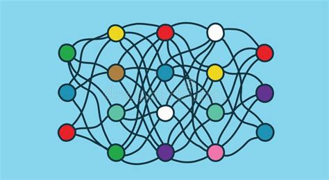 neural network model artificial intelligence ai stock vector