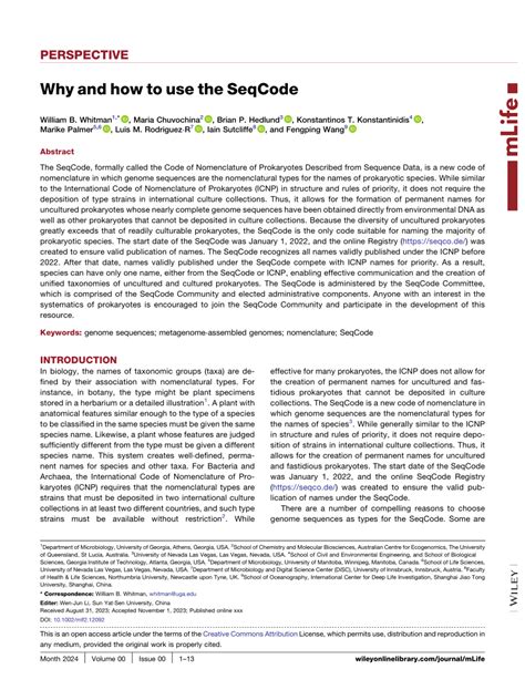 Pdf Why And How To Use The Seqcode