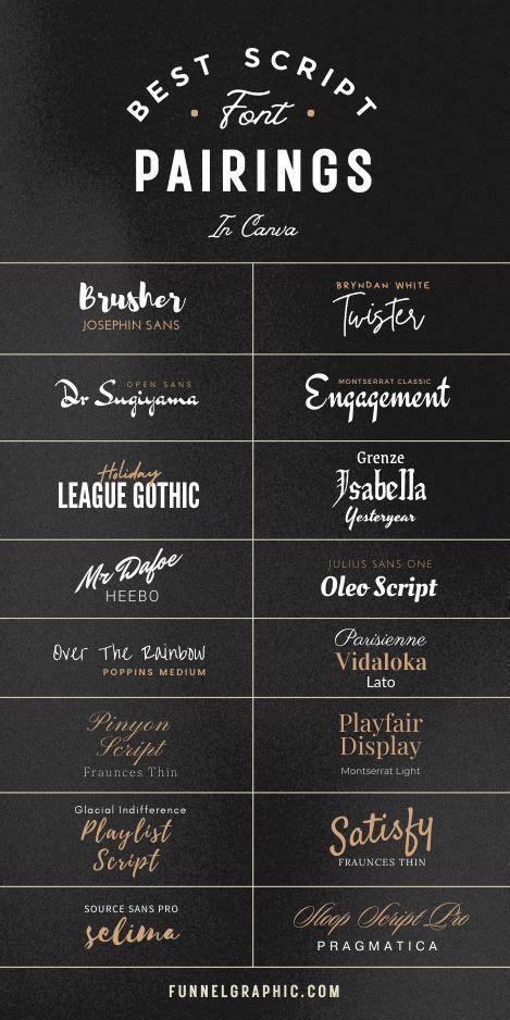 The Best Canva Script Font Combinations For Any Project Best Script Fonts Free Cursive Fonts