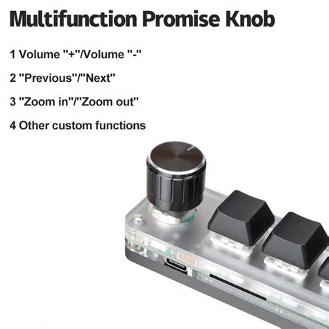 Macro Mechanical Keyboard Red Axis Keys And Knob RGB Mini Gaming Custom Programming Knob