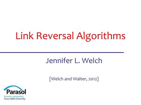 Ppt Link Reversal Algorithms Powerpoint Presentation Free Download