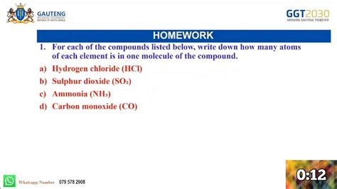 Natural Sciences Grade 9 Compounds Youtube