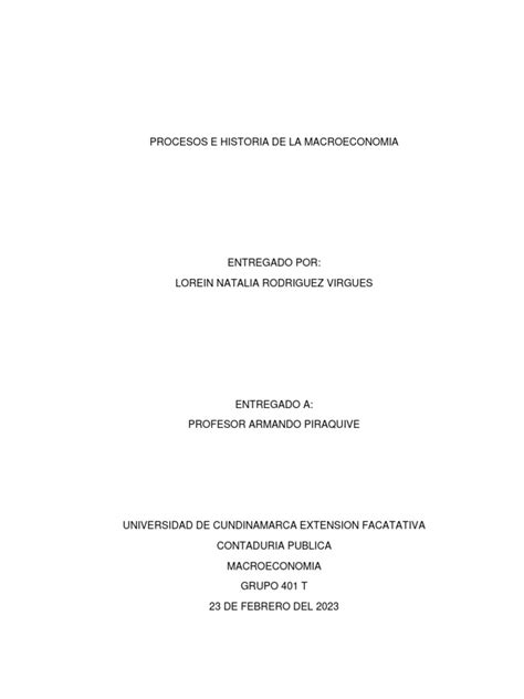 Procesos E Historia De La Macroeconomia Pdf