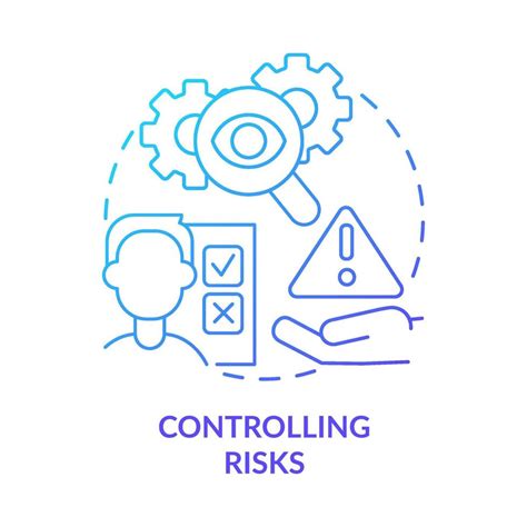 Controlling Risks Blue Gradient Concept Icon 16090082 Vector Art At