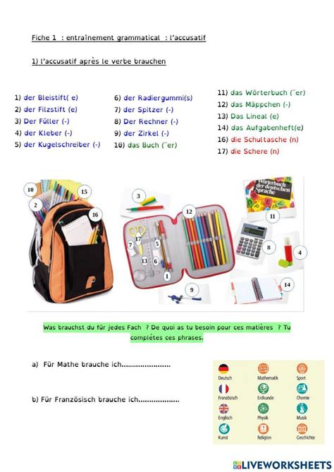 Schulmaterial Interactive Worksheet Live Worksheets