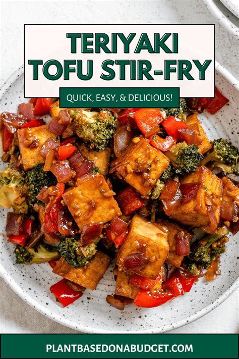 Quick Teriyaki Tofu Stir Fry Plant Based On A Budget
